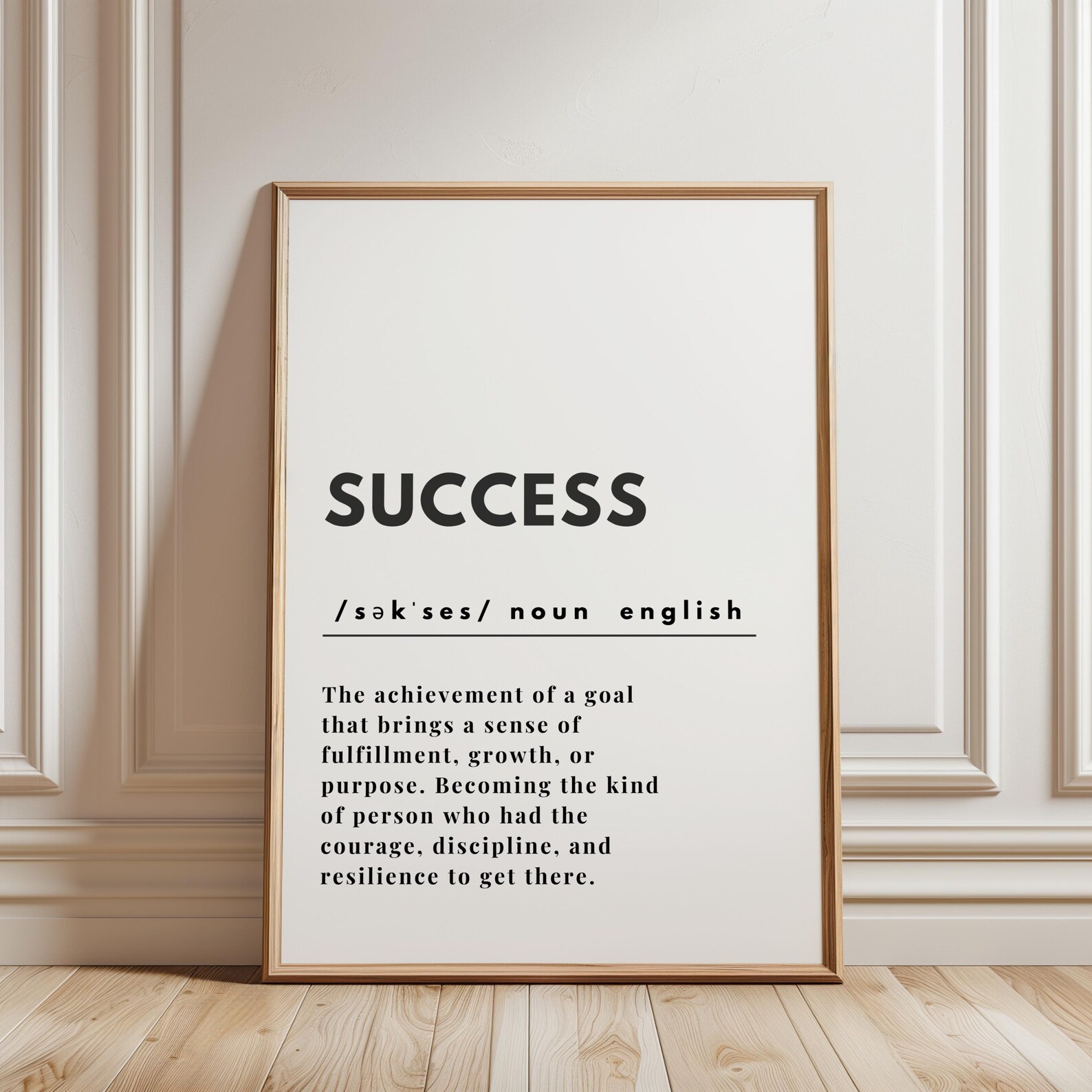 Success Definition Print, Office Desk Wall Art, Motivating Quote Poster ...