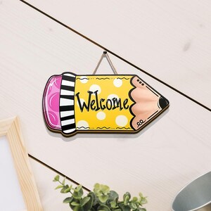 Pencil Door Wooden Sign,back to School Gift,personalized Teacher Sign ...