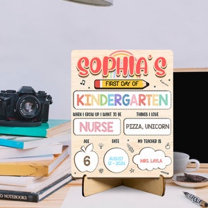 Customized First and Last Day School Sign, First Day of School Wooden ...