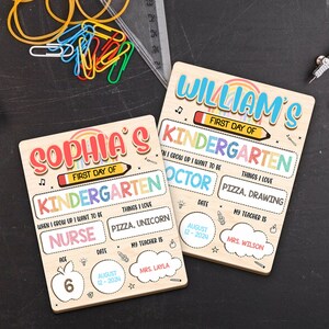 Customized First and Last Day School Sign, First Day of School Wooden ...