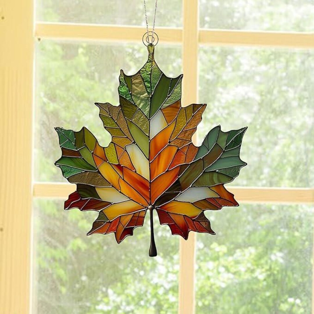 Maple Leaf Acrylic Window Hanging, Canadian Maple Window Hangings ...