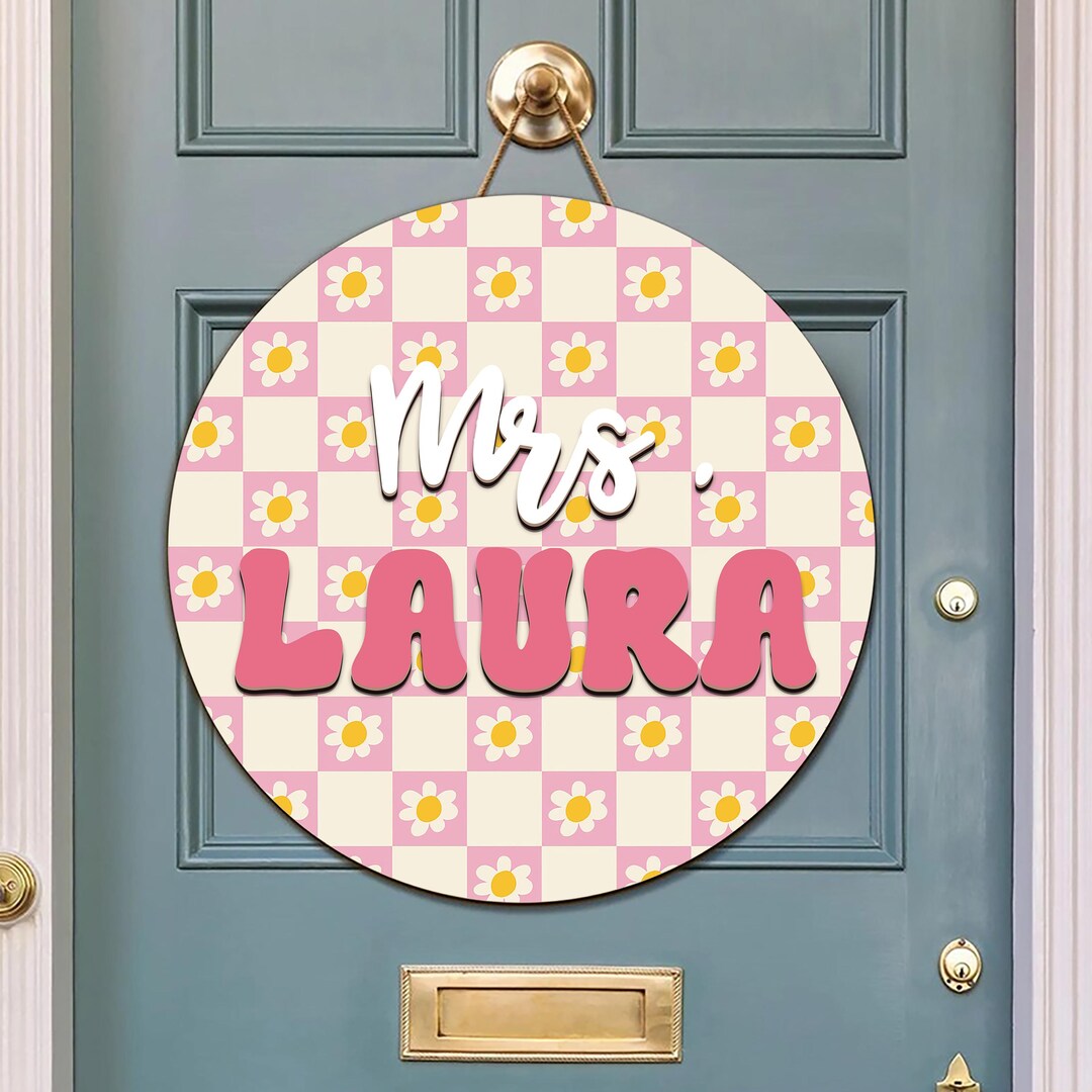 Personalized 3D Teacher Door Hanger, Teacher Desk Name Plate, Classroom ...