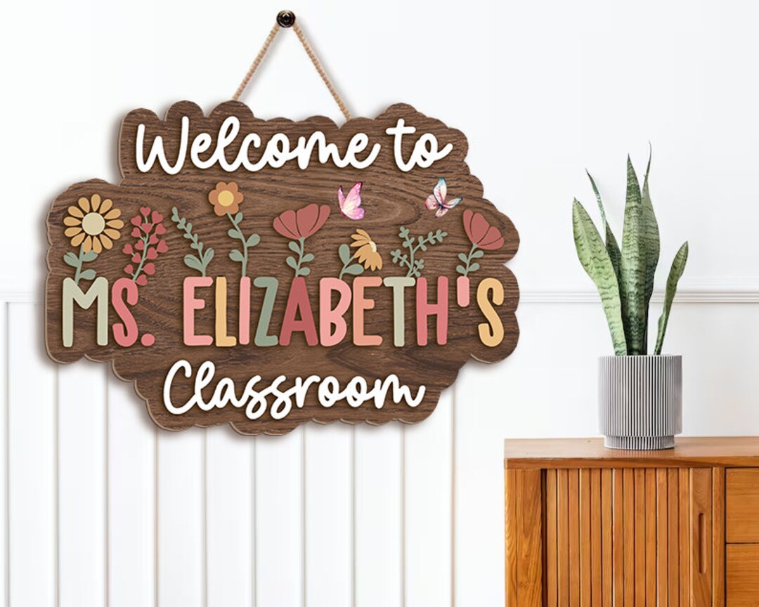 Personalized 3D Teacher Door Sign, 3D Teacher Door Hanger, Classroom ...