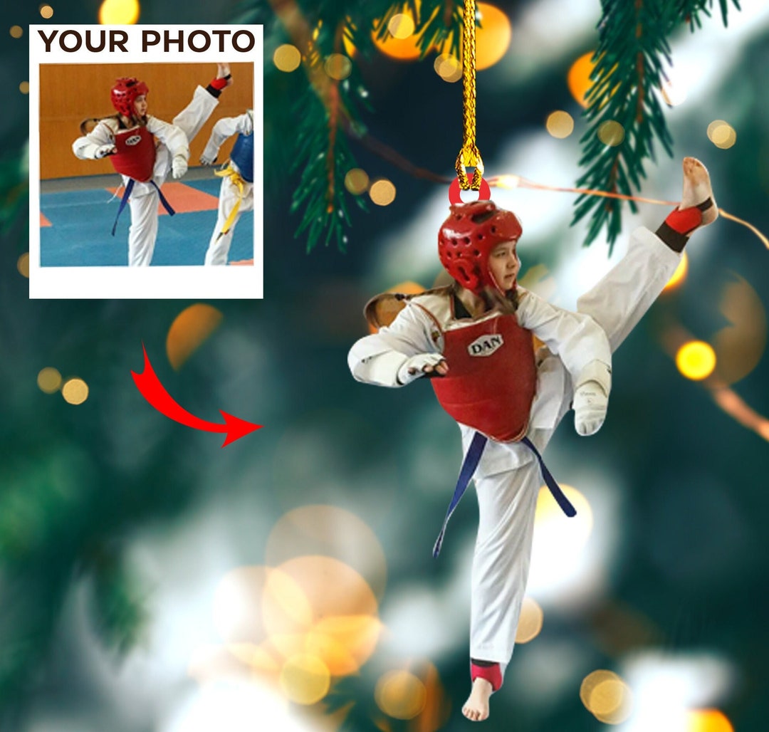 Custom Karate Player Photo Ornament, Christmas Ornament, Karate ...