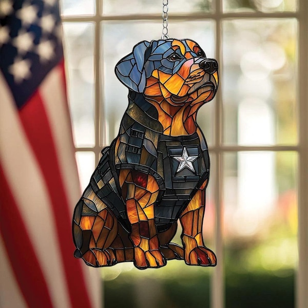 Rottweiler Stained Glass - Etsy