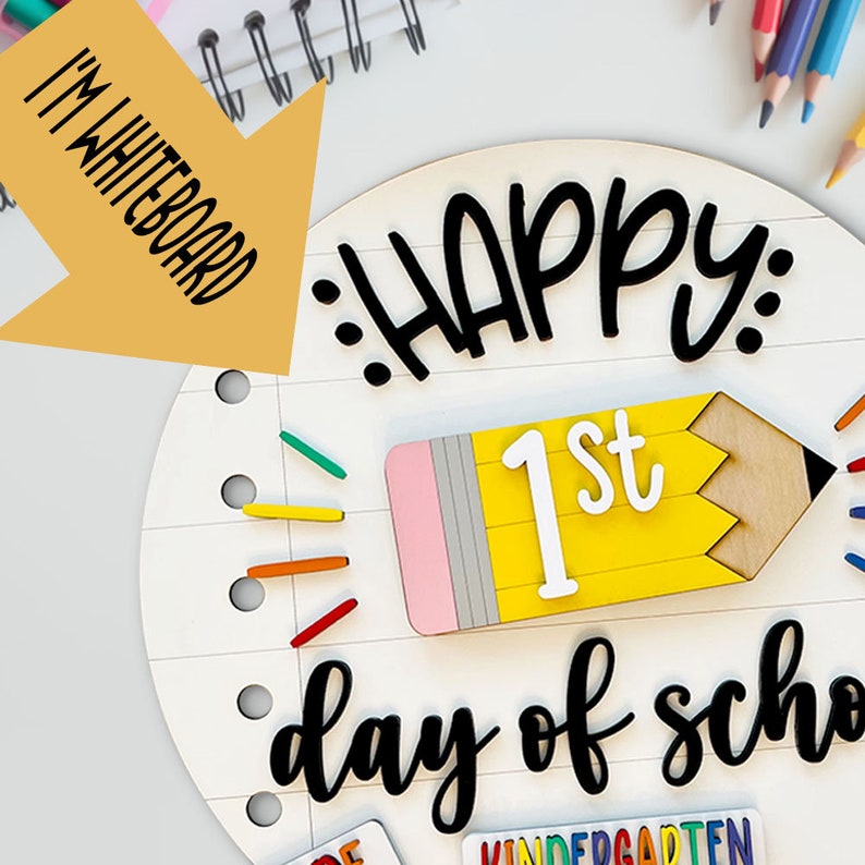 Personalized First Day of School Sign, Last Day of School Wood Sign ...