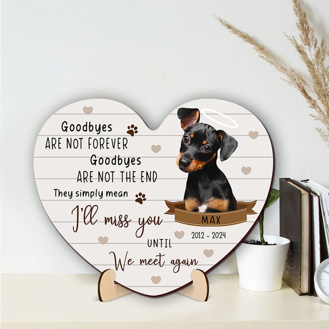 Custom Memorial Standing Frame, Pet Loss Gift, Memorial Pet Collar With ...