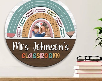 Custom Teacher Door Sign, Teacher Door Hanger, Welcome Classroom Sign ...
