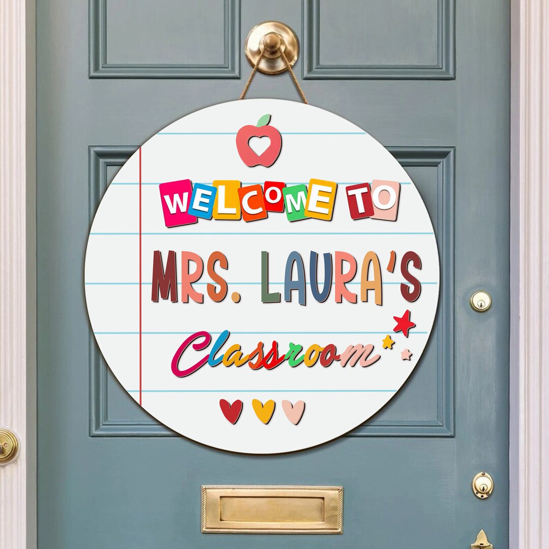 Welcome Sign Teacher Classroom Decor, Best Teacher Gifts, Classroom ...