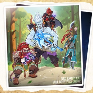 Dnd Party Portrait Commission Custom Dnd Merch Character Dungeons ...