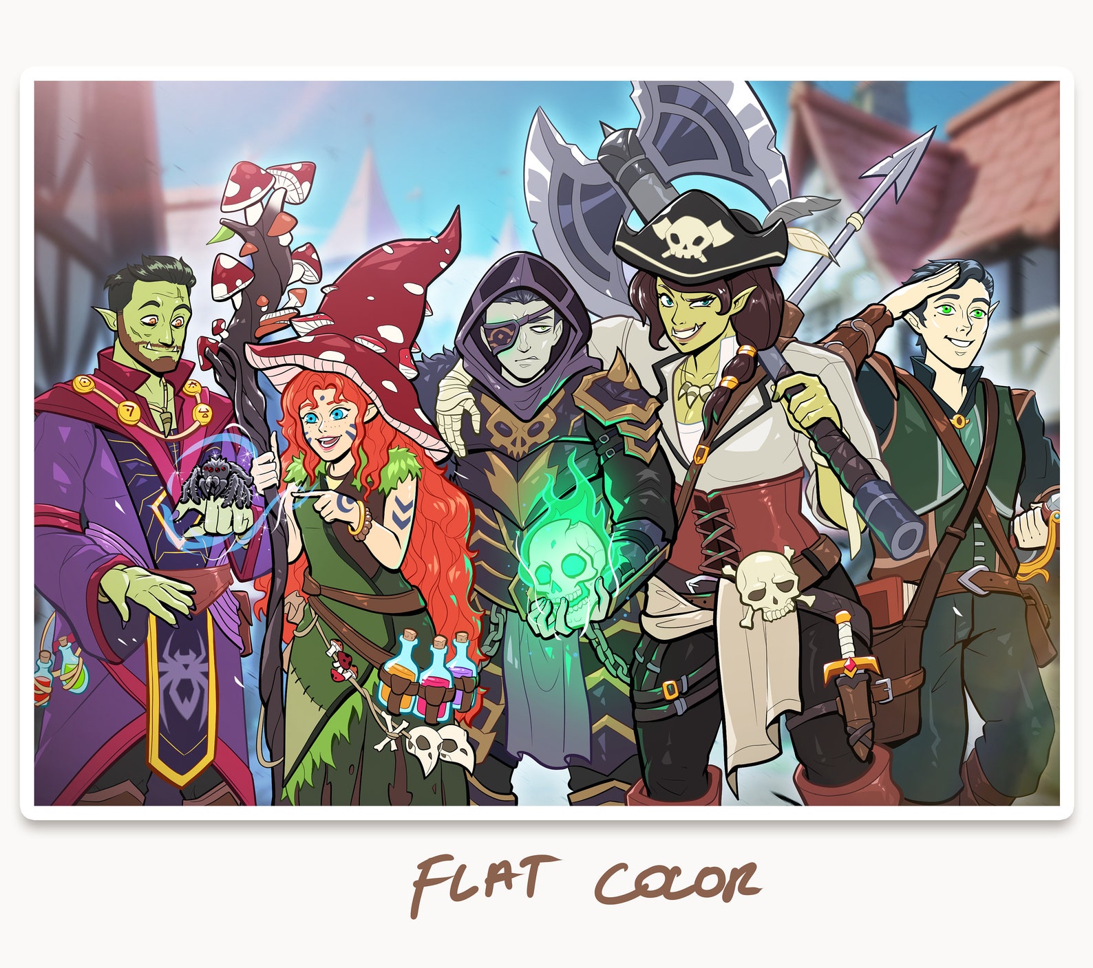 Personalized Dnd Group Commission Character Design Custom Party Gift ...