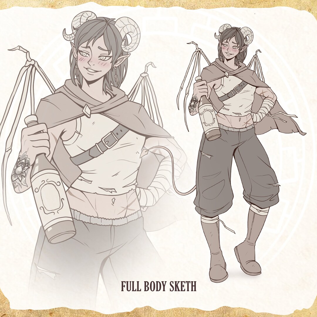 Personalized Dnd Character Commission Custom DND Character Art ...