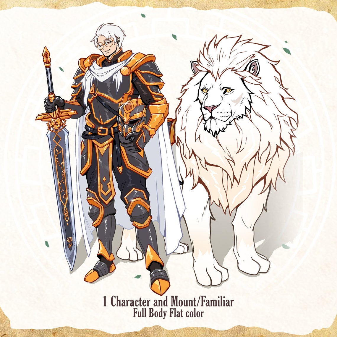 Custom Dnd Character Art With Mounts/familiars Commission Custom DND ...