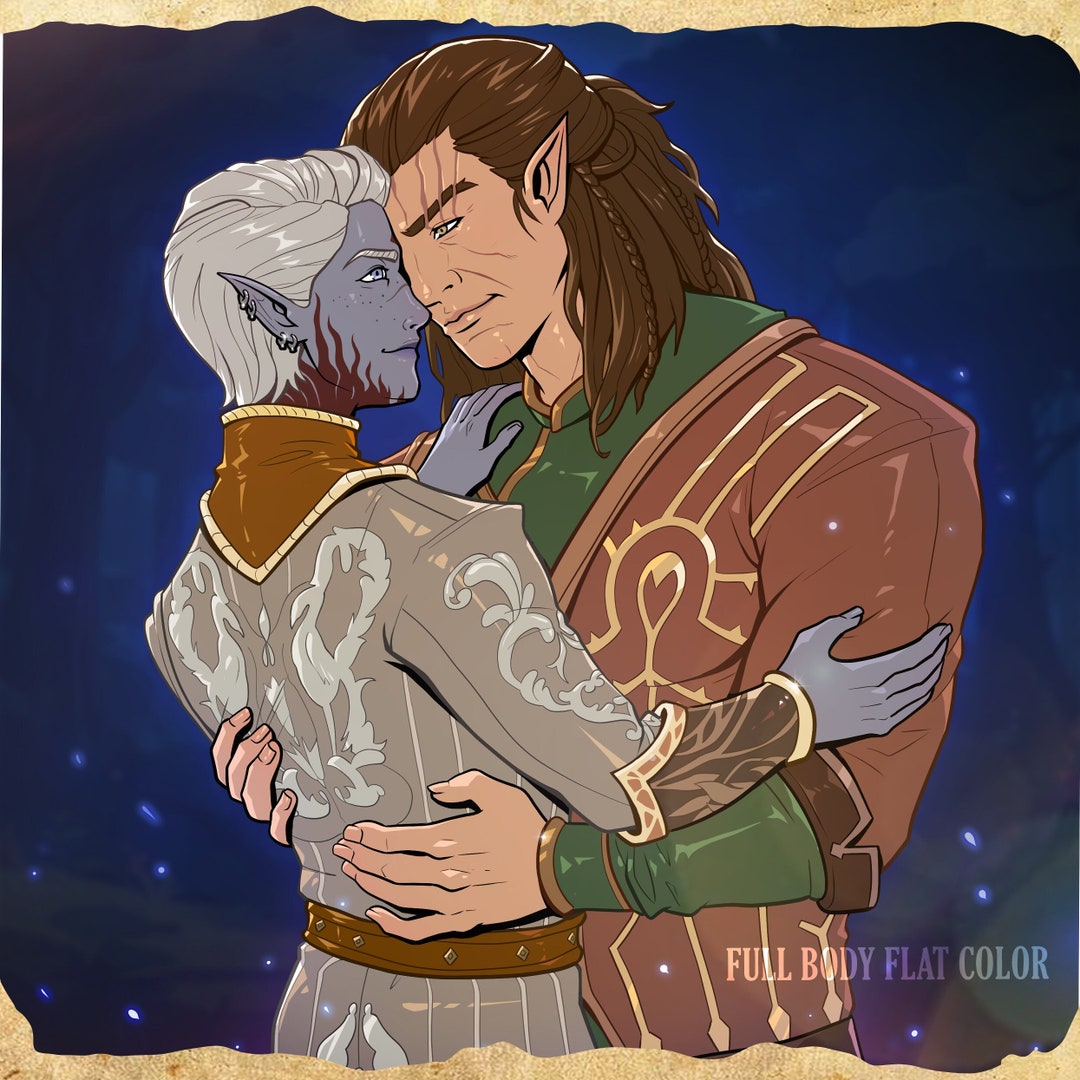 Personalize Couple Dnd Character Art Commission Group Gift Custom ...