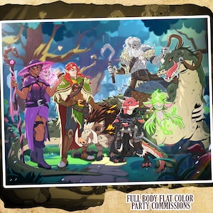 Dnd Party Portrait Commission Custom Dnd Merch Character Dungeons ...