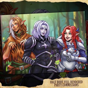 Dnd Commission Art Dnd Character Design Group Commission Art Dungeon ...