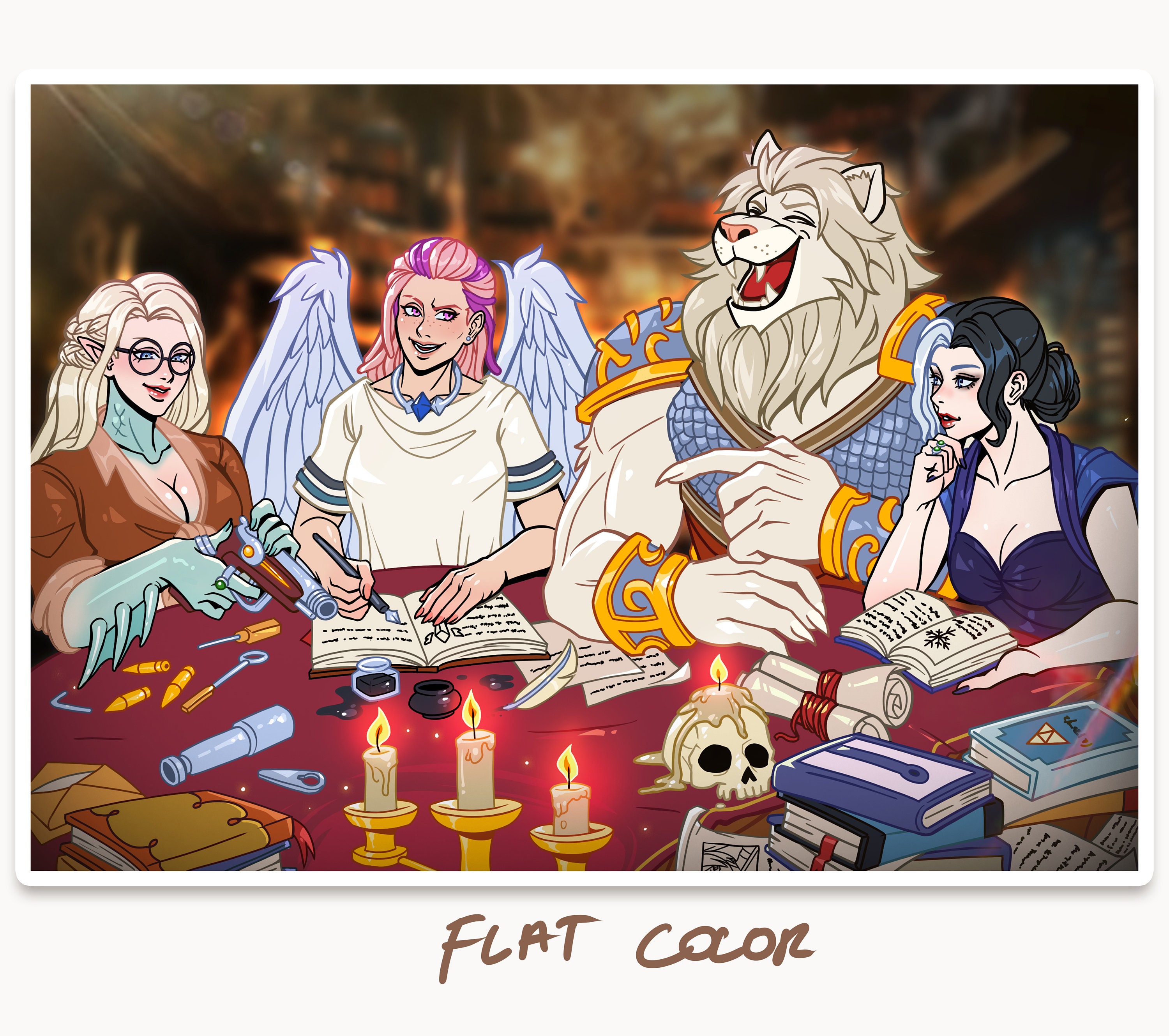 Personalized Dnd Group Commission Character Design Custom Party Gift ...