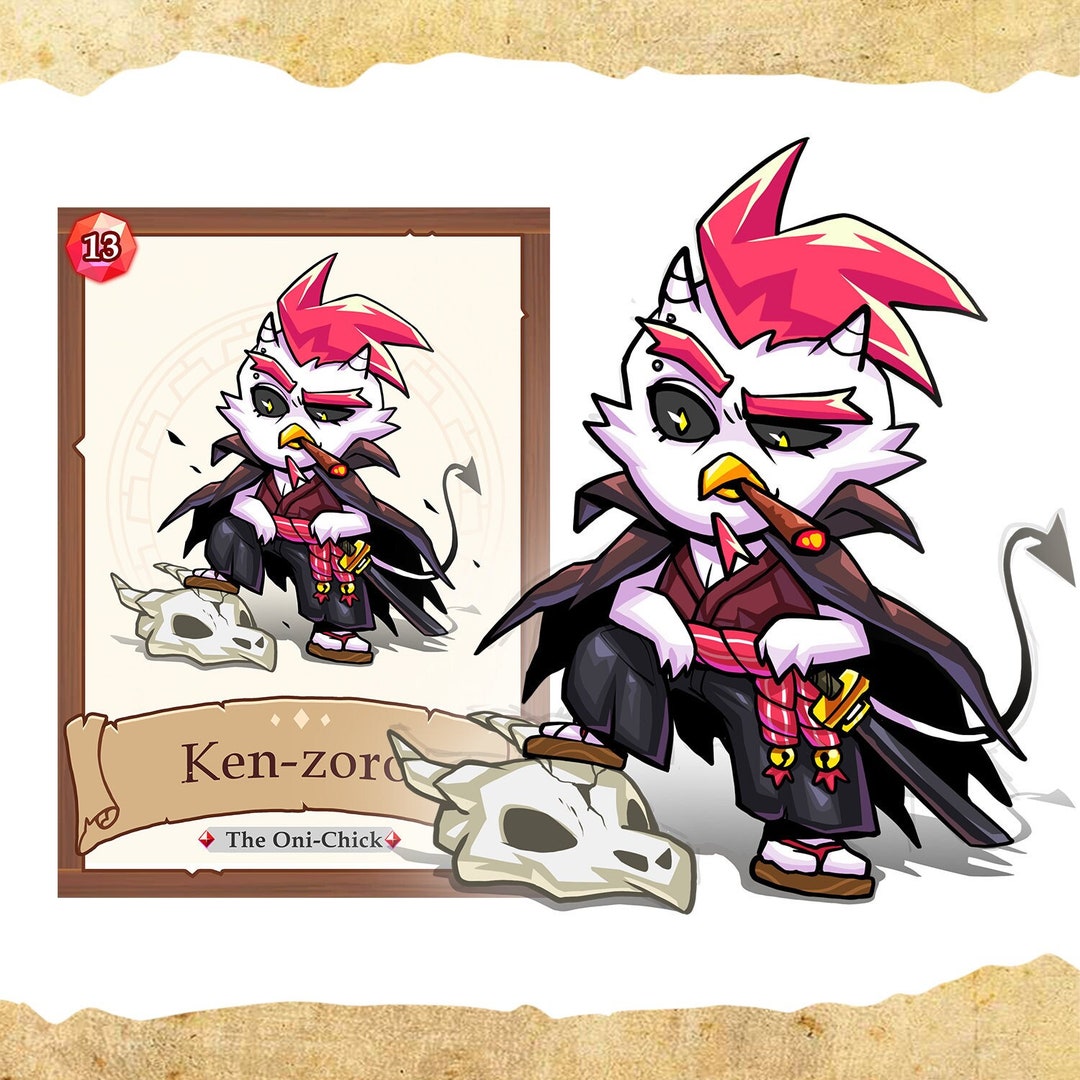 Custom Dnd Art Commission Card Chibi Character Dungeons & Dragons ...