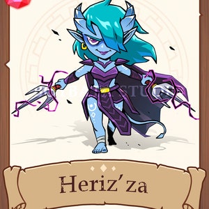 Custom Dnd Art Commission Card Chibi Character Dungeons & Dragons ...