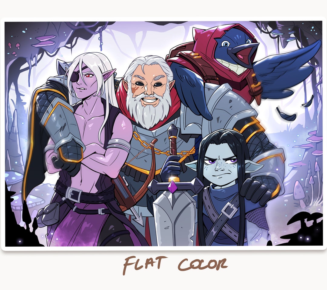 Custom Dnd Party Portrait Commission Custom DND Character Dungeons ...