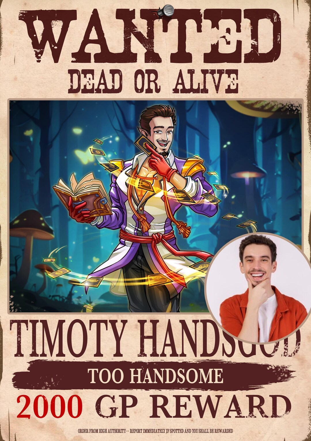 Custom Dnd Art Portraits Gifts Custom Dungeon Master Gift Wanted Poster ...