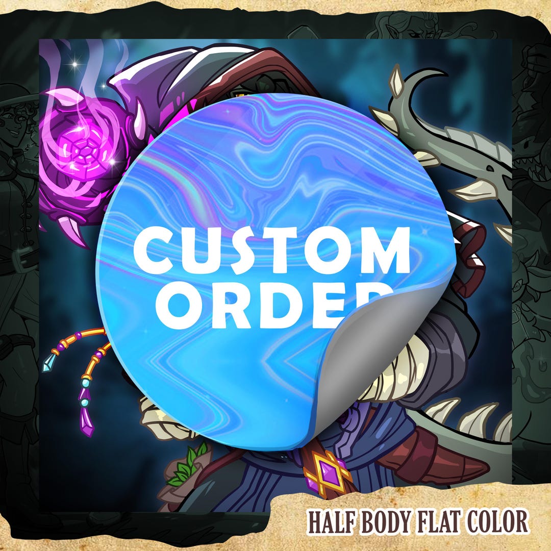 Sam - DND Art Custom Order | 2 Characters Half Body Flat Color ...