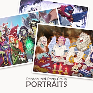 Custom Dnd, Party Portrait Commission, Personalized Dungeons & Dragons ...