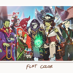 Dnd Party Portrait Commission Custom Dnd Merch Character Dungeons ...