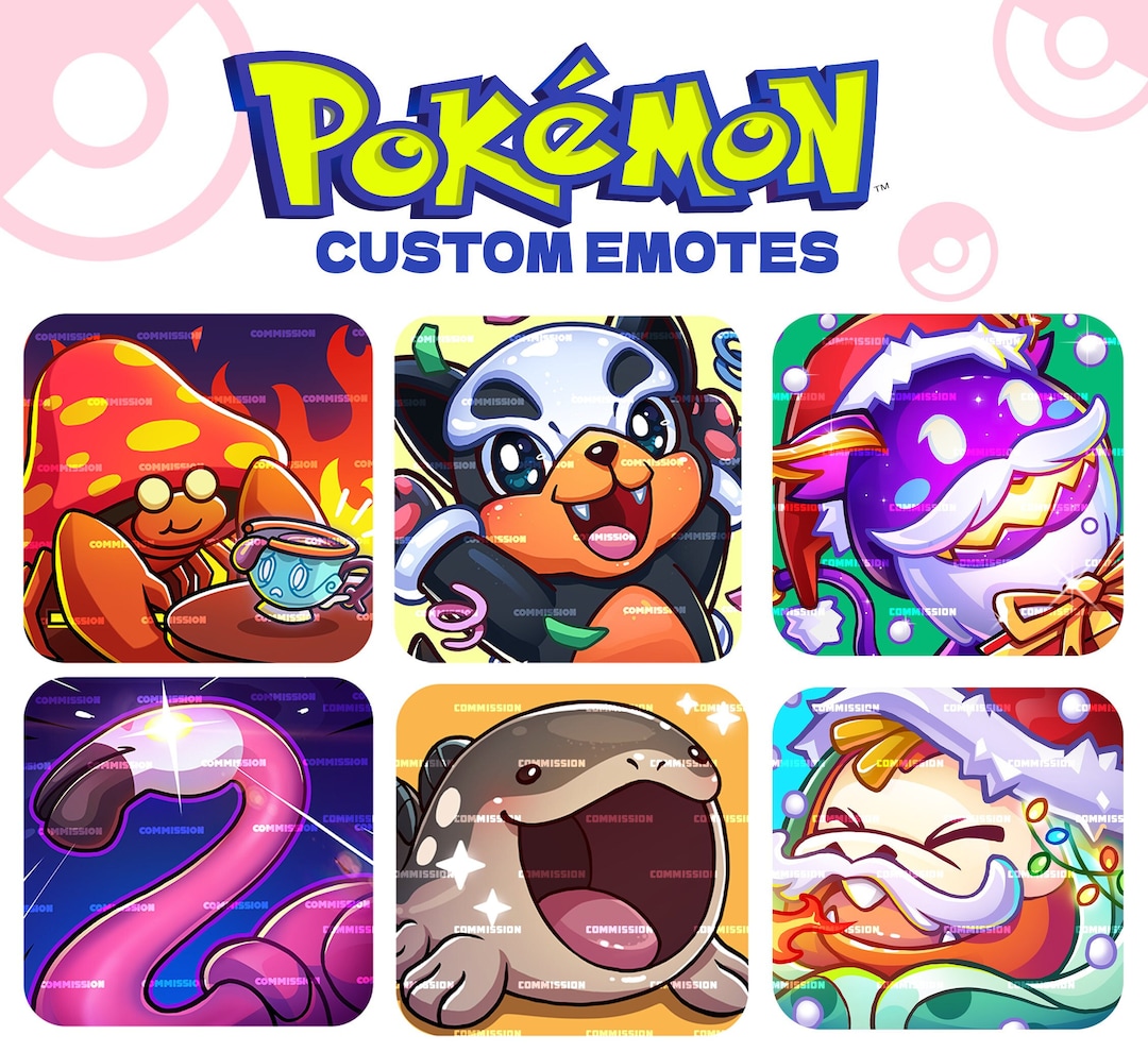 Custom Emotes Pokemon Illustration Cute Emotes Personalize Emoji for ...