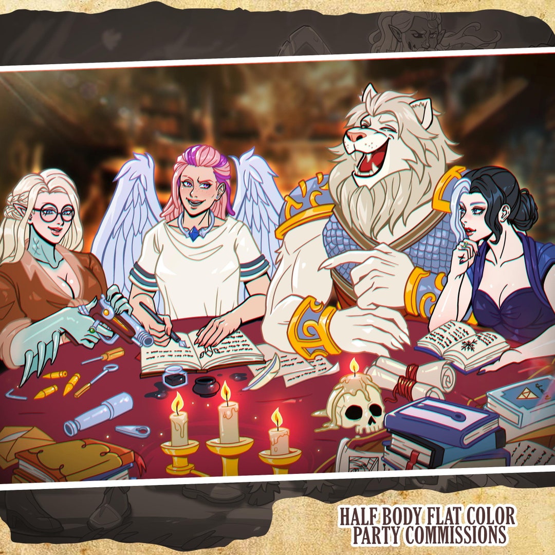 Dnd Party Art Commission Personalize Gift DND Portrait Dnd Group ...