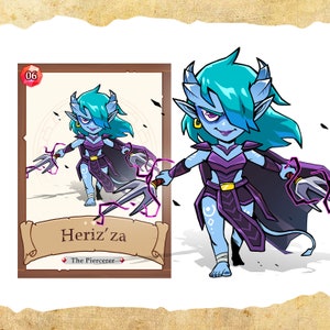 Custom Dnd Art Commission Card Chibi Character Dungeons & Dragons ...