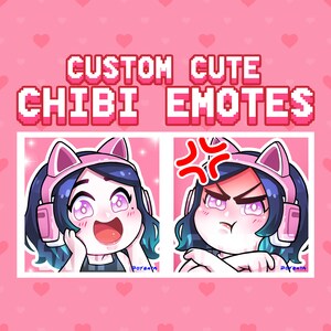 Custom Emotes Illustration Personalize Cute Emotes Emoji for Twitch ...