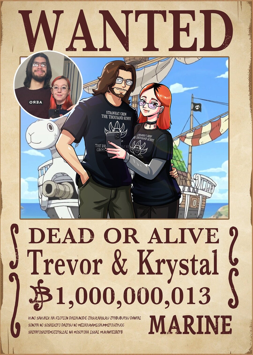 Personalized Couple Gift Portrait Art Custom Anime Wanted - Etsy