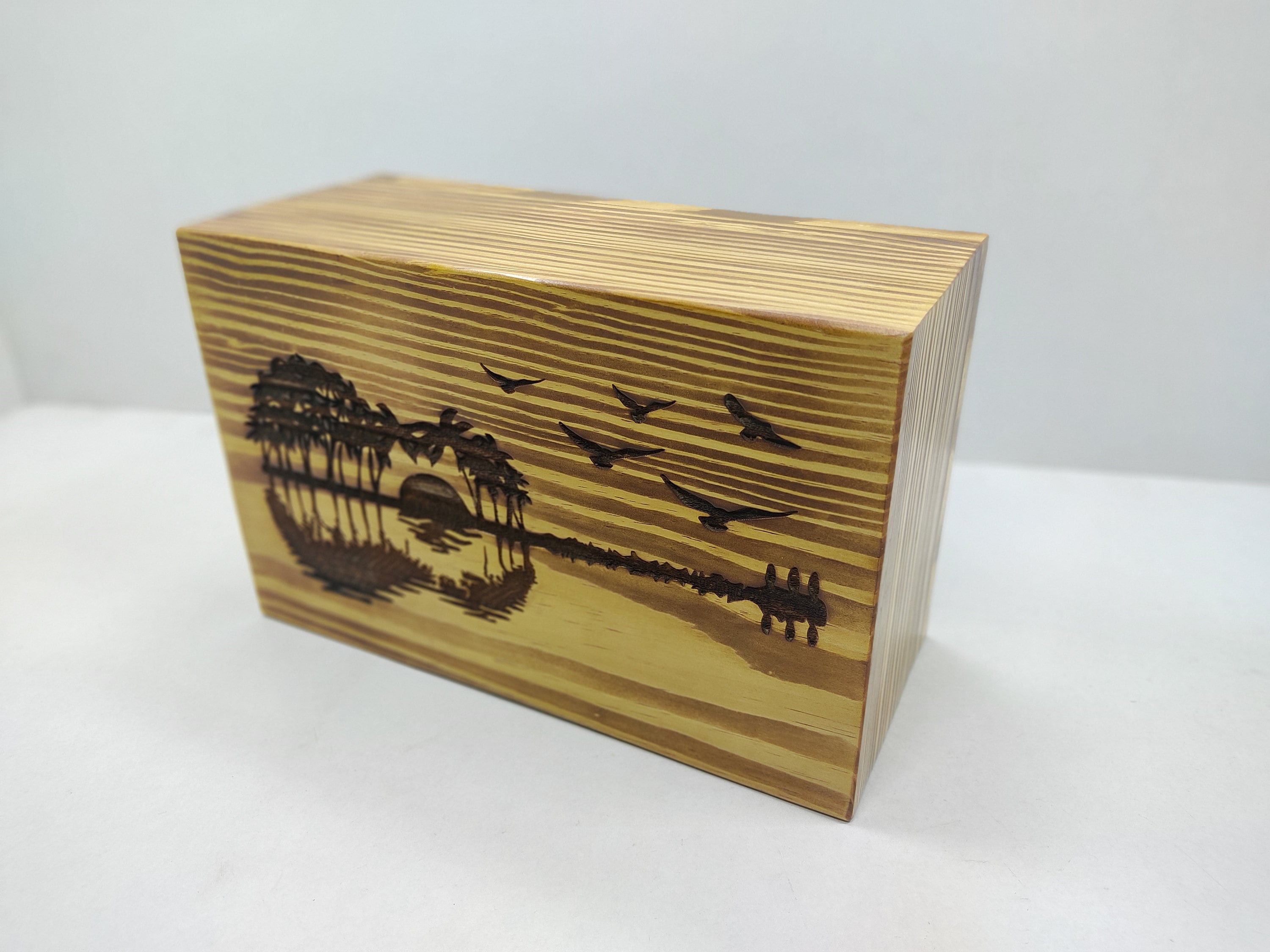 Handmade Urn Pinewood Cremation Box for Human Ashes Guitar Personalized ...