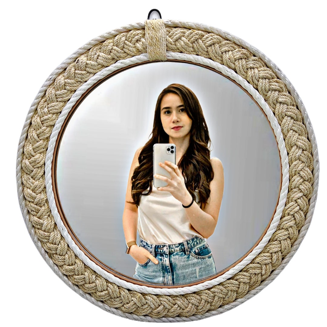 Handmade Jute Rope Round Mirror, Coastal Mirror for Wall Hanging, Ocean ...