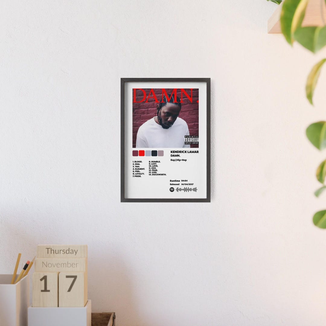 Damn. - Kendrick Lamar Album Cover Poster - Etsy UK
