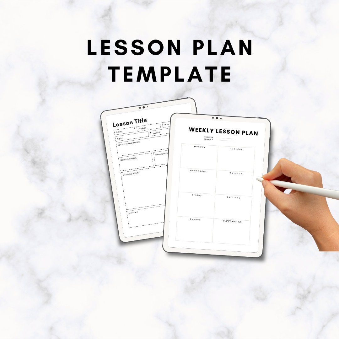 EDITABLE Lesson Plan Template Template, Digital Lesson Planner, Weekly ...