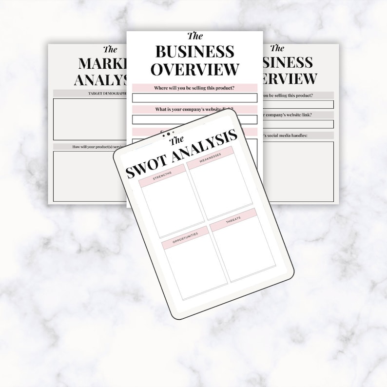 Small Business Plan Template Bundle, Canva Business Plan, Business ...