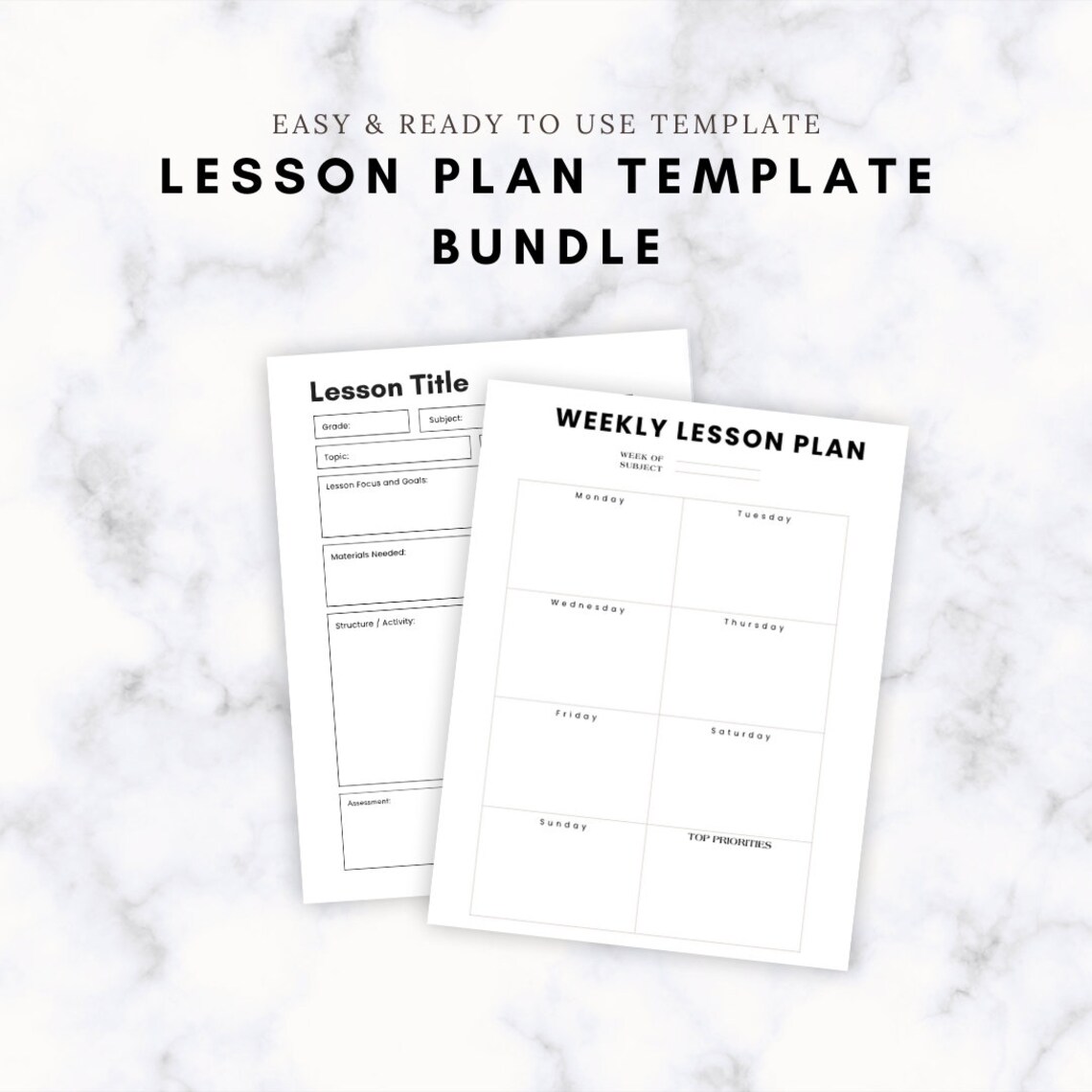 EDITABLE Lesson Plan Template Template, Digital Lesson Planner, Weekly ...