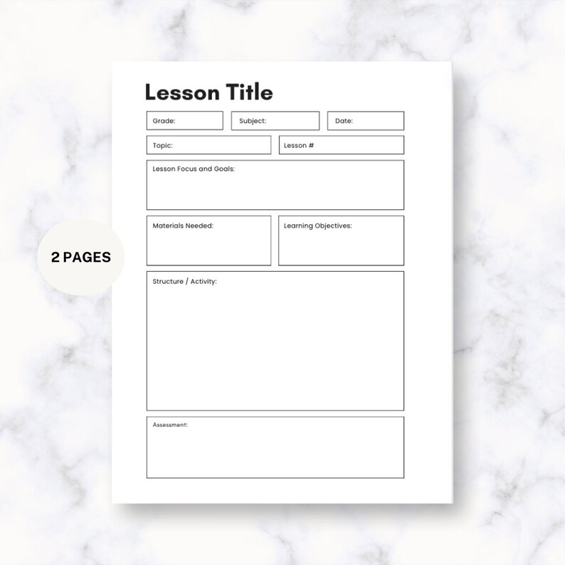 EDITABLE Lesson Plan Template Template, Digital Lesson Planner, Weekly ...