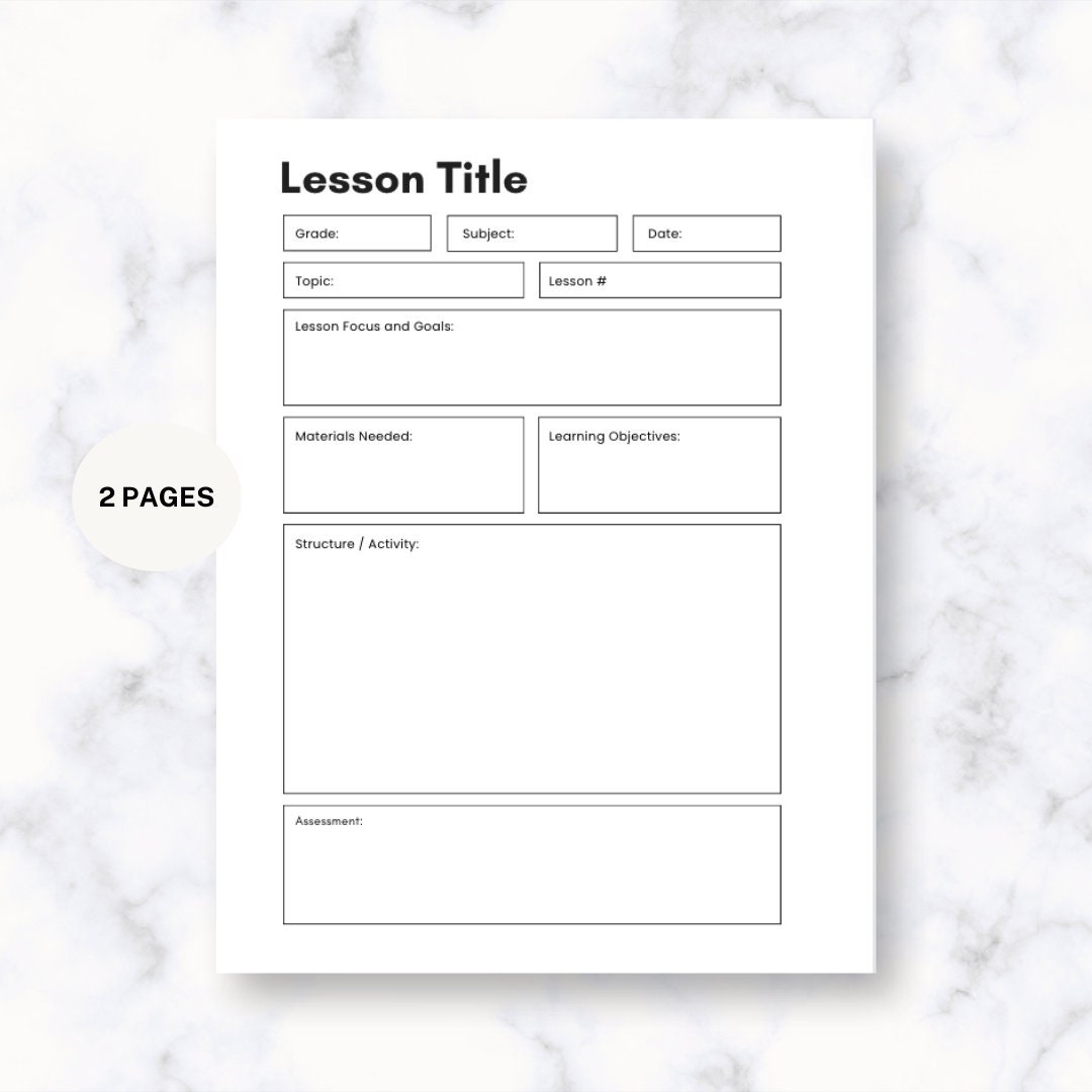 EDITABLE Lesson Plan Template Template, Digital Lesson Planner, Weekly ...