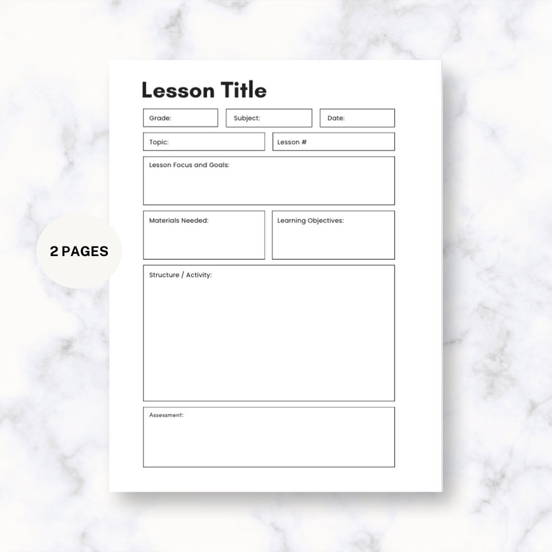 EDITABLE Lesson Plan Template Template, Digital Lesson Planner, Weekly ...