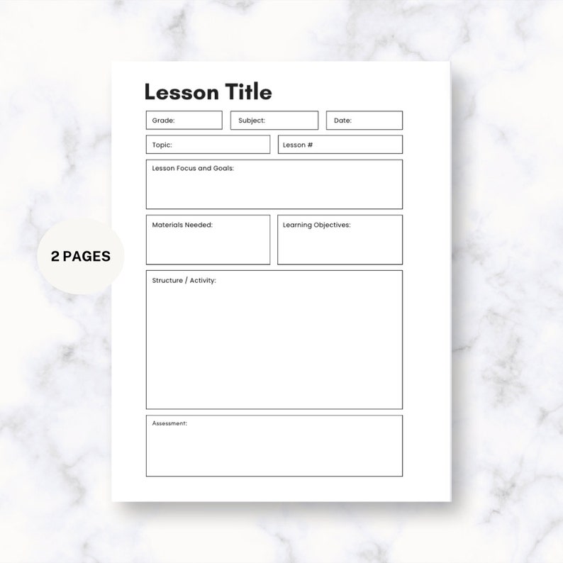 EDITABLE Lesson Plan Template Template, Digital Lesson Planner, Weekly ...
