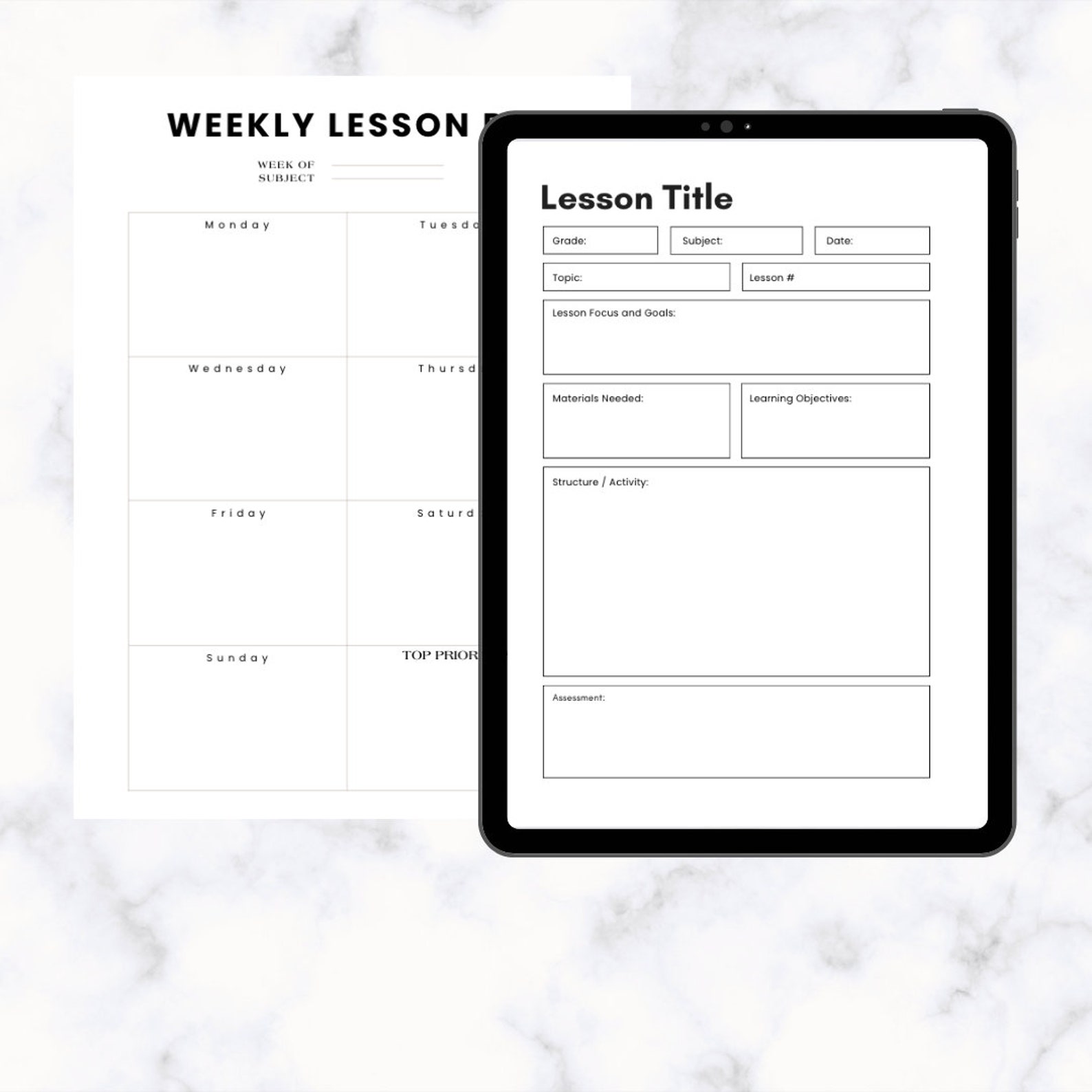 EDITABLE Lesson Plan Template Template, Digital Lesson Planner, Weekly ...