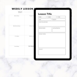 EDITABLE Lesson Plan Template Template, Digital Lesson Planner, Weekly ...