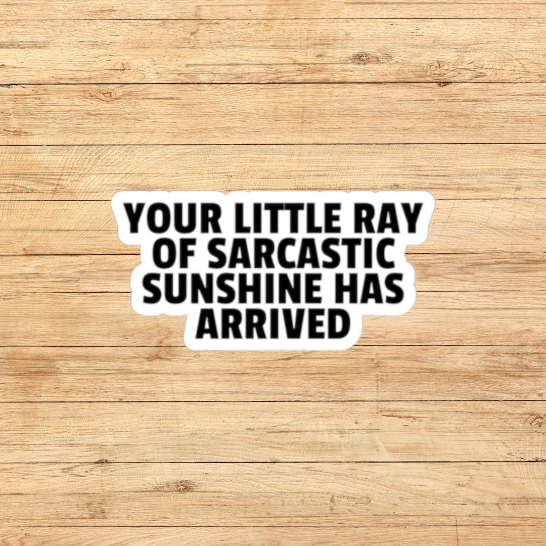 Little Ray of Sarcastic Sunshine Sticker Funny Laptop Sticker, Water ...