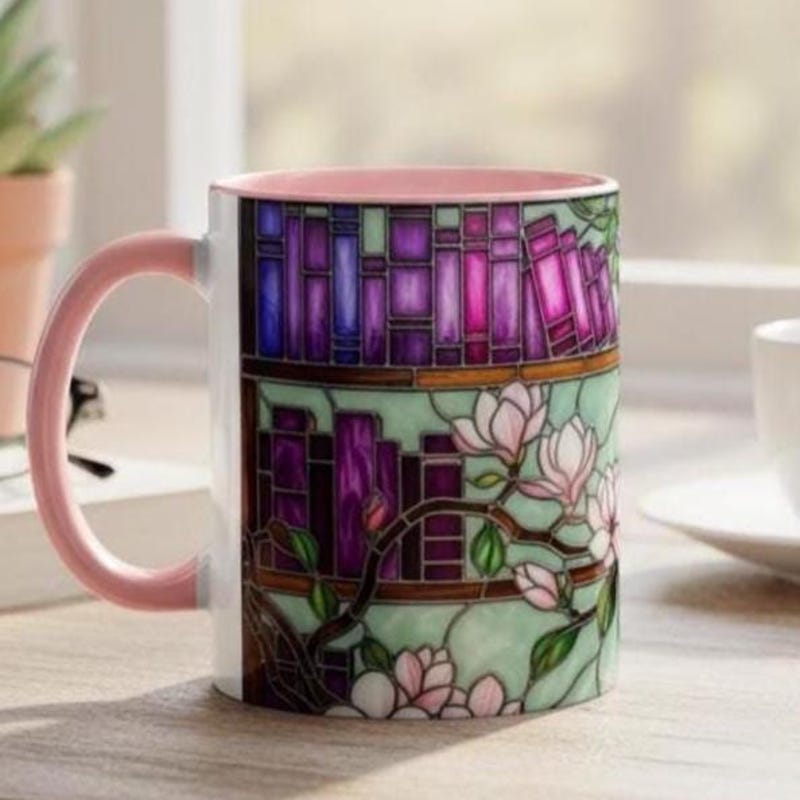 Stack of Books Coffee Mug - Etsy