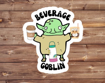Beverage Goblin Matte Vinyl Sticker, Water Bottle Sticker, Car Decal ...
