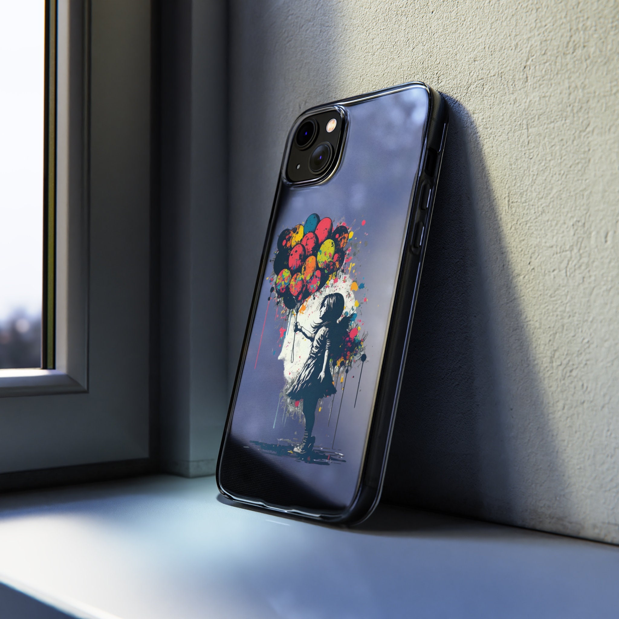 Banksy Balloon Girl Artwork Phone Case for iPhone Case iPhone 14 13 12 ...