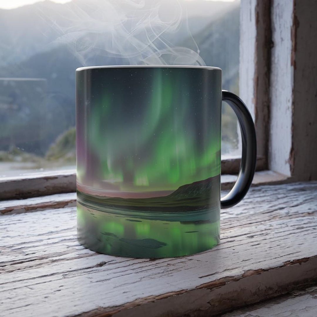 Northern Lights Mug Color Changing Aurora Borealis Mug Heat Sensitive ...